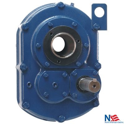 NAE Shaft Mount Reducer, Box Size 8, Tapered Bore, 25/1 Ratio, 4-7/16 ...
