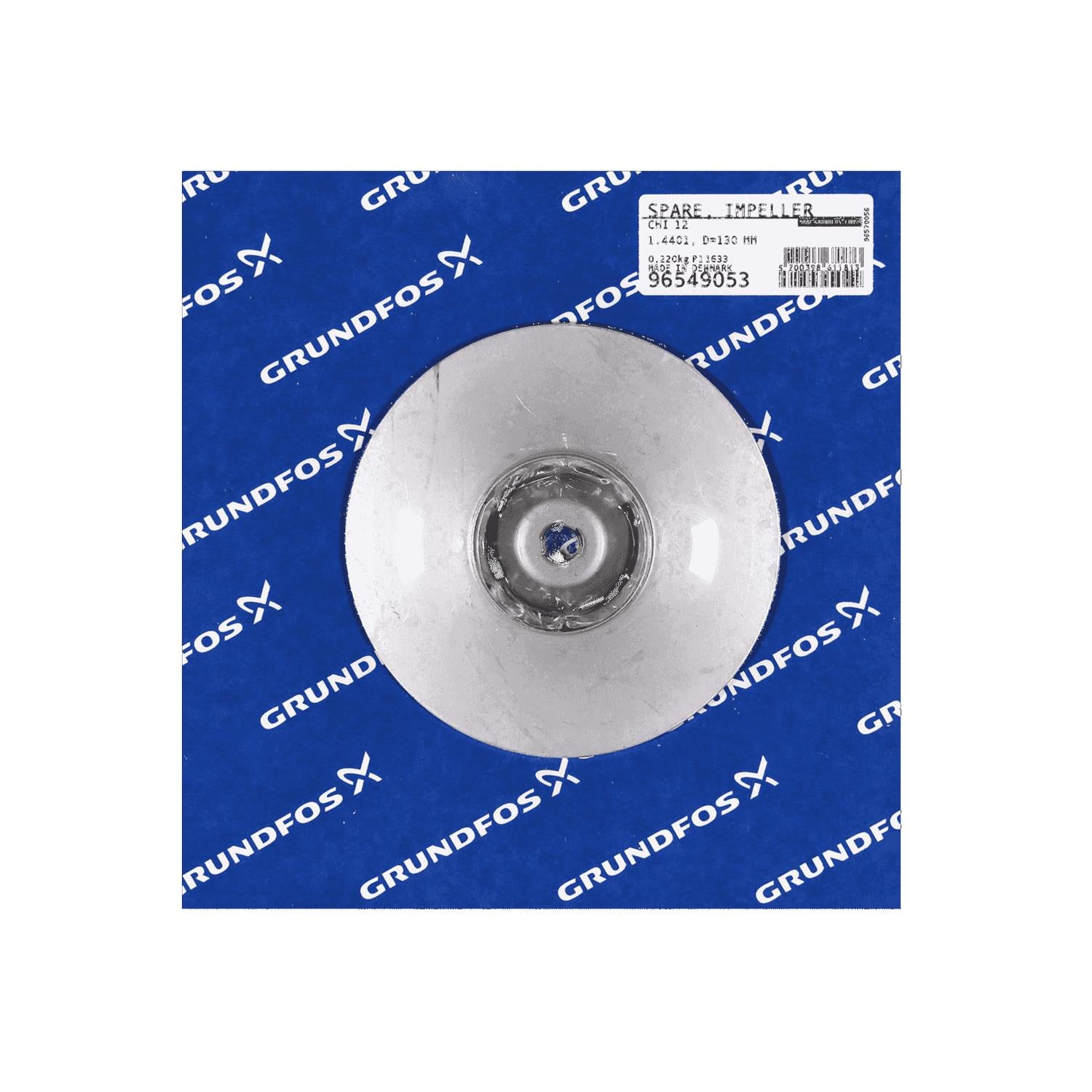 96549053 Grundfos - SPARE, IMPELLER 1.4401, D=130 MM | Pump Stop