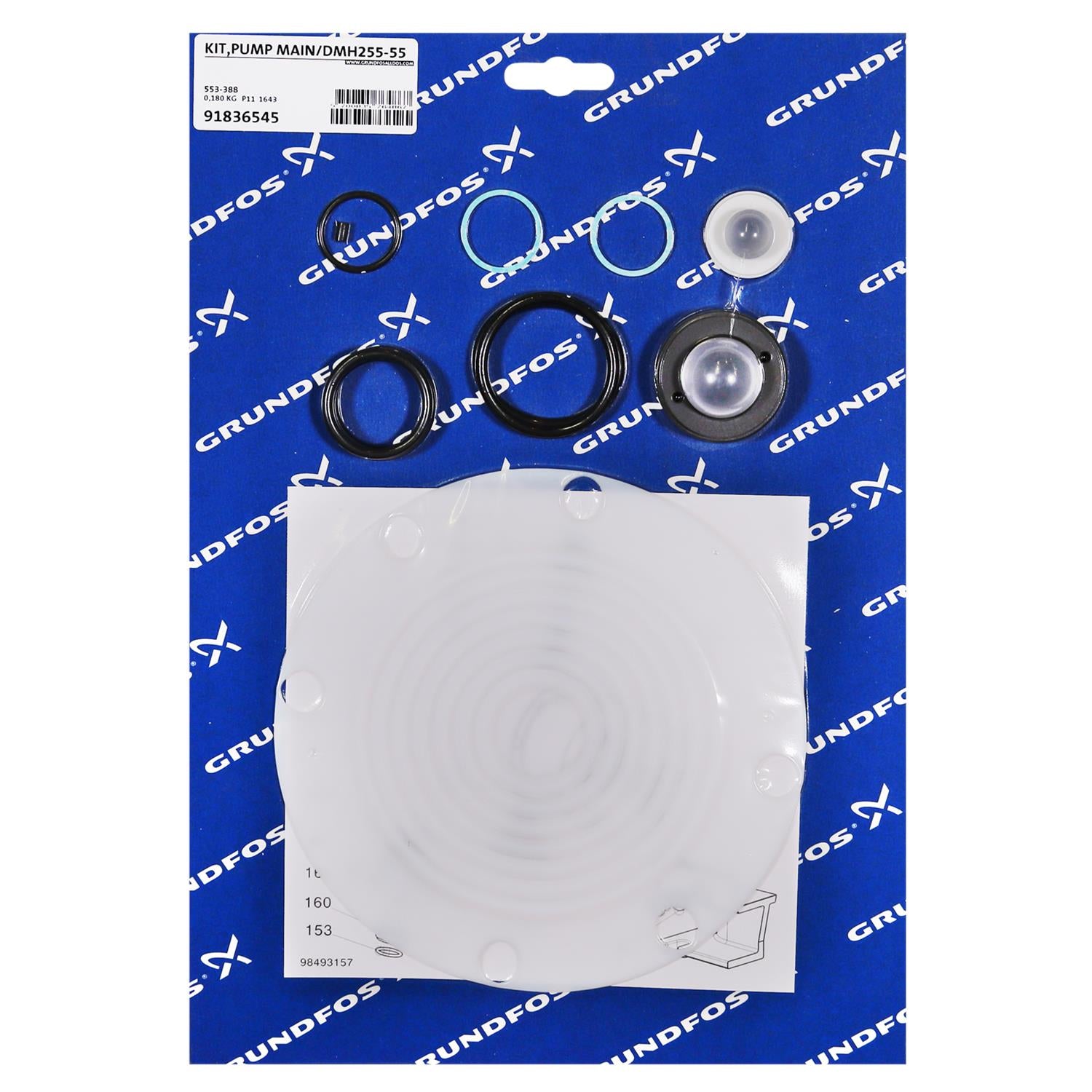 91836545 Grundfos - Kit, Maintenance PP & PVC/V/G | Pump Stop