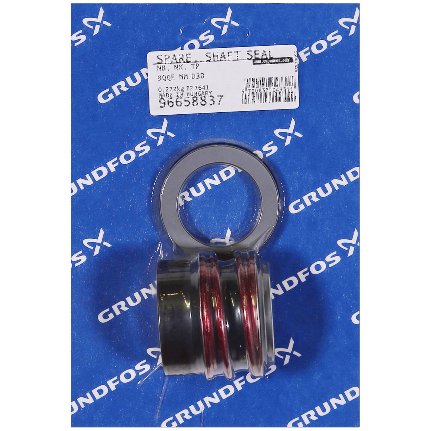 96658837 Grundfos - Spare, Shaft Seal BQQE MM D38 | Pump Stop