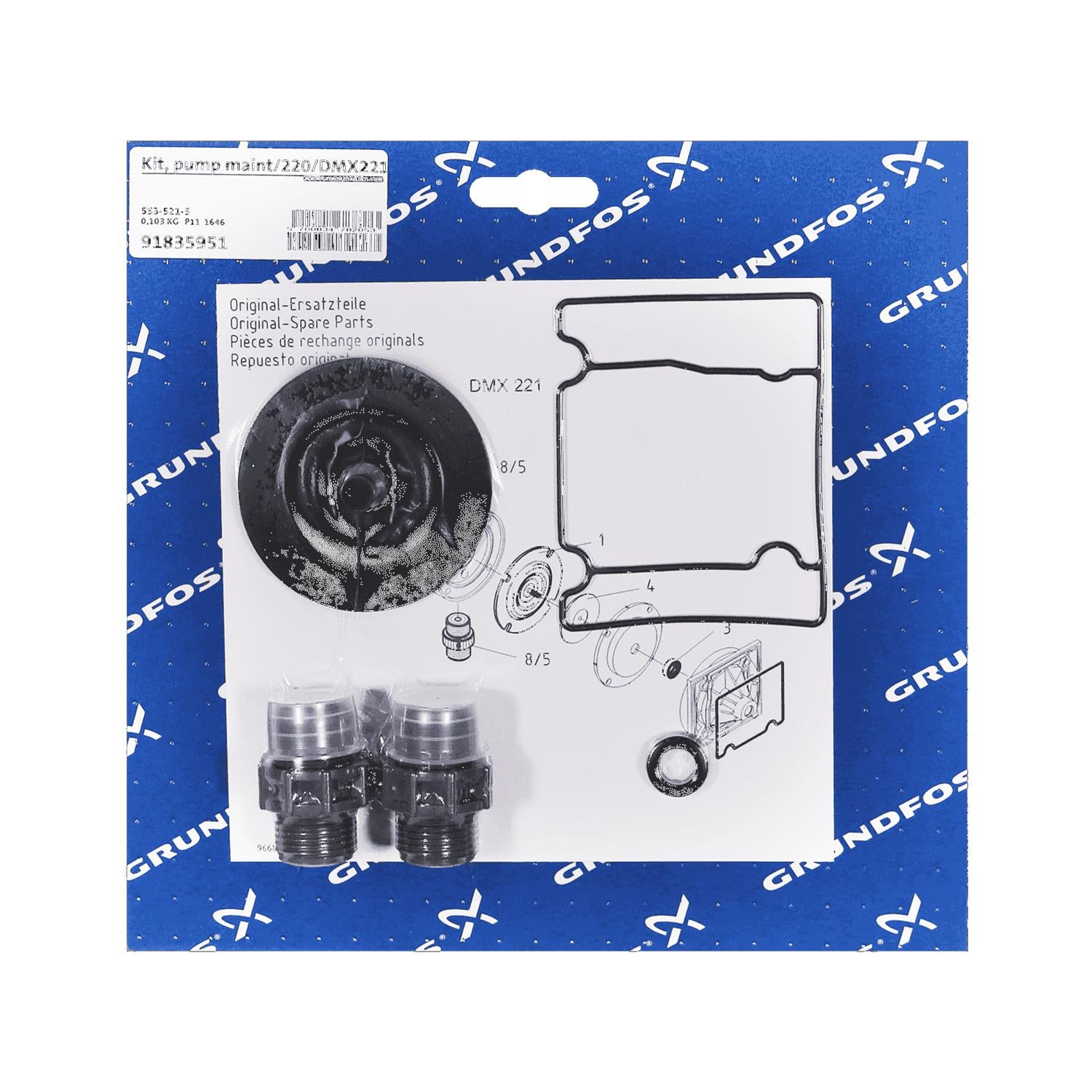 91835951 Grundfos - Kit, Maintenance 27/PVC/T/T | Pump Stop